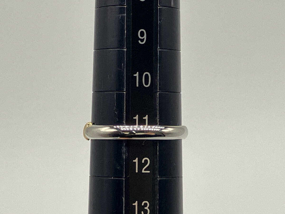 Yahoo!オークション - リング 指輪 pt900／K18／2.7g／#11