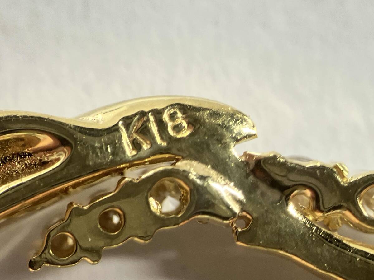 Yahoo!オークション - 【簡易鑑別書付】K18 イエローゴールド／ダイヤ...