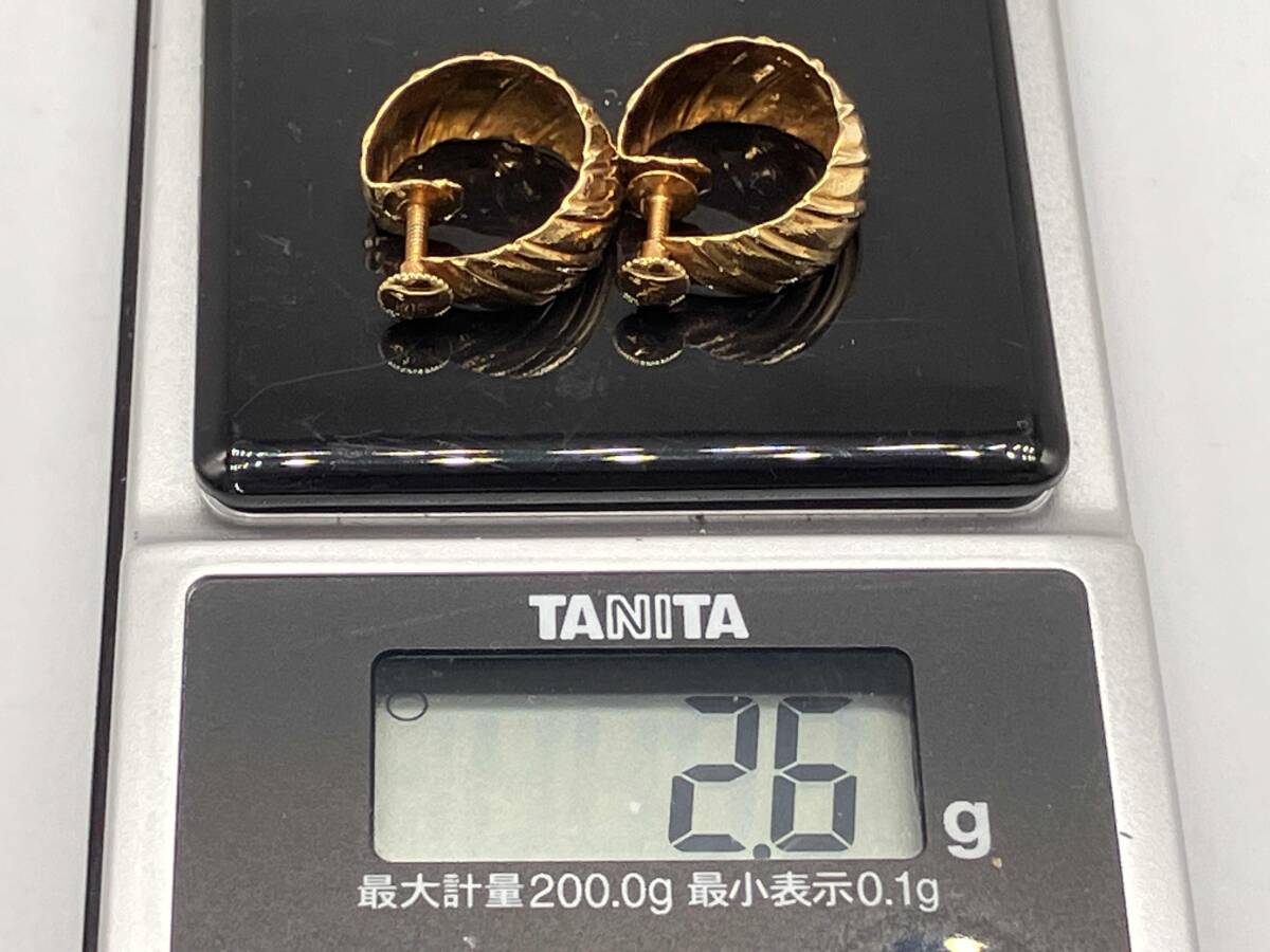Yahoo!オークション - K18／2.6g／イヤリング