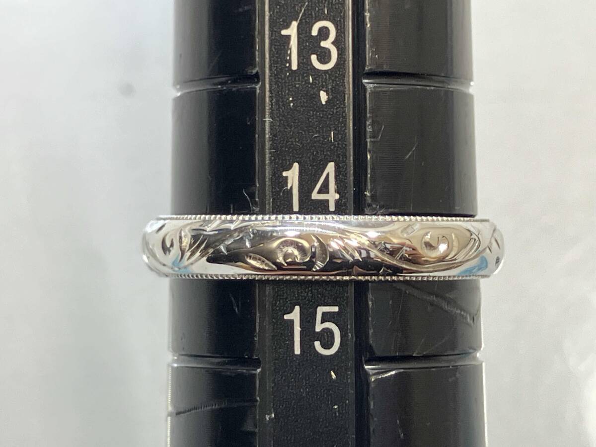 Yahoo!オークション - 仕上済み K14WG デザインリング 模様 #14 3.3g 1...