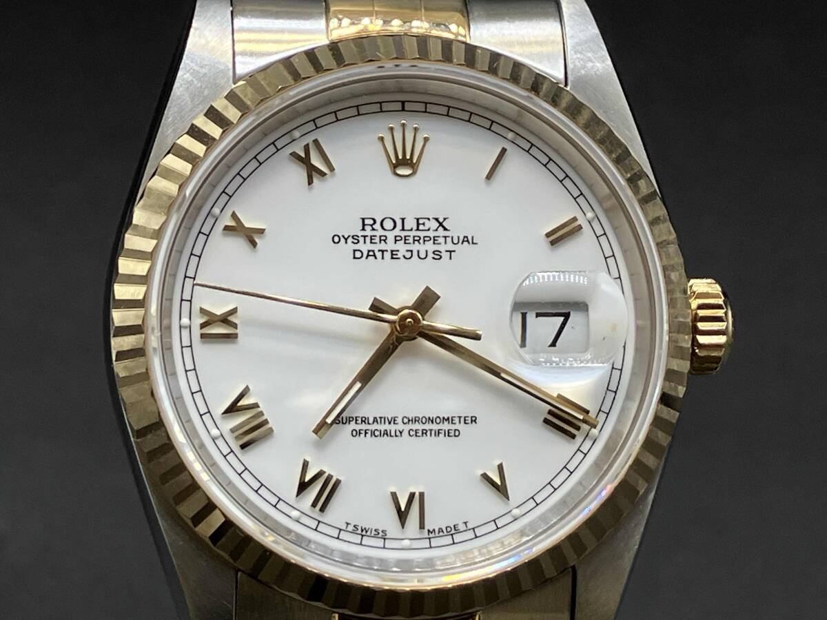 Yahoo!オークション - ROLEX デイトジャスト 16233 S番 1993年製 SSxイ...