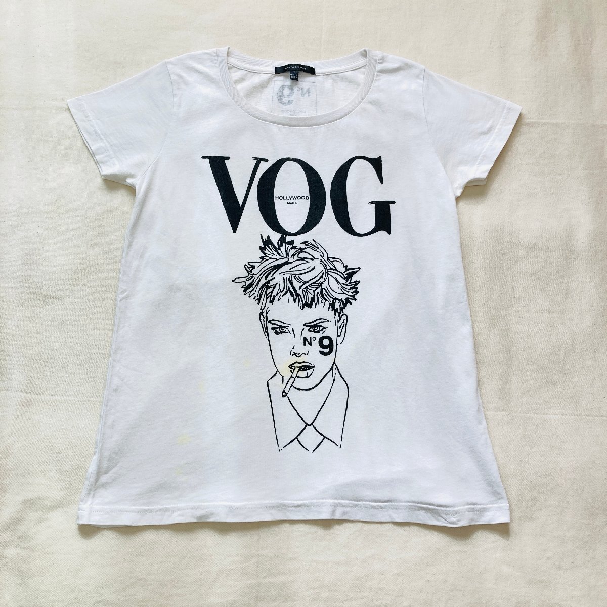 Yahoo!オークション - HOLLYWOOD MADE VOG プリント Tシャツ ホワイト/...