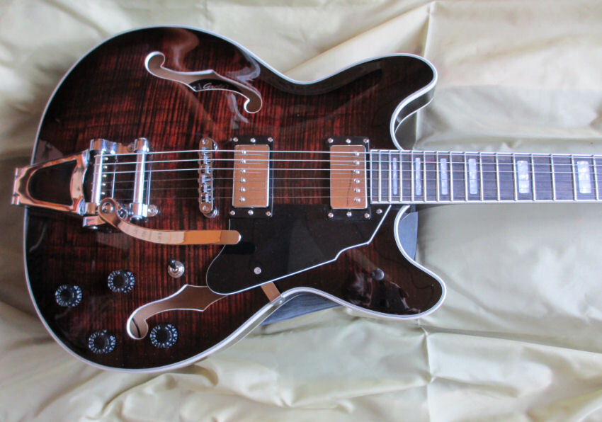 Yahoo!オークション - GROTE 335 style Jazz Electric Guitar with Bi...