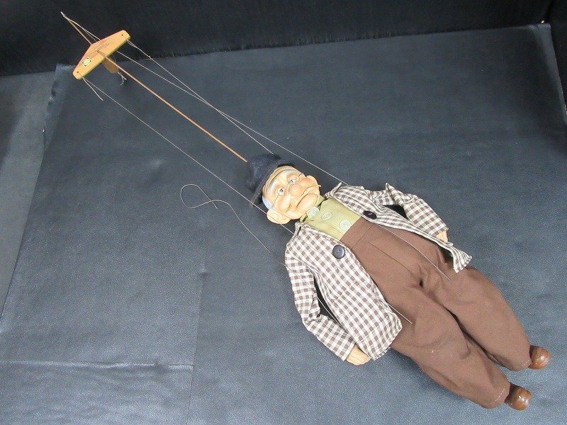 Yahoo!オークション - 横浜古物 操り人形 おじいさん HANZA UNIKAT Pr...