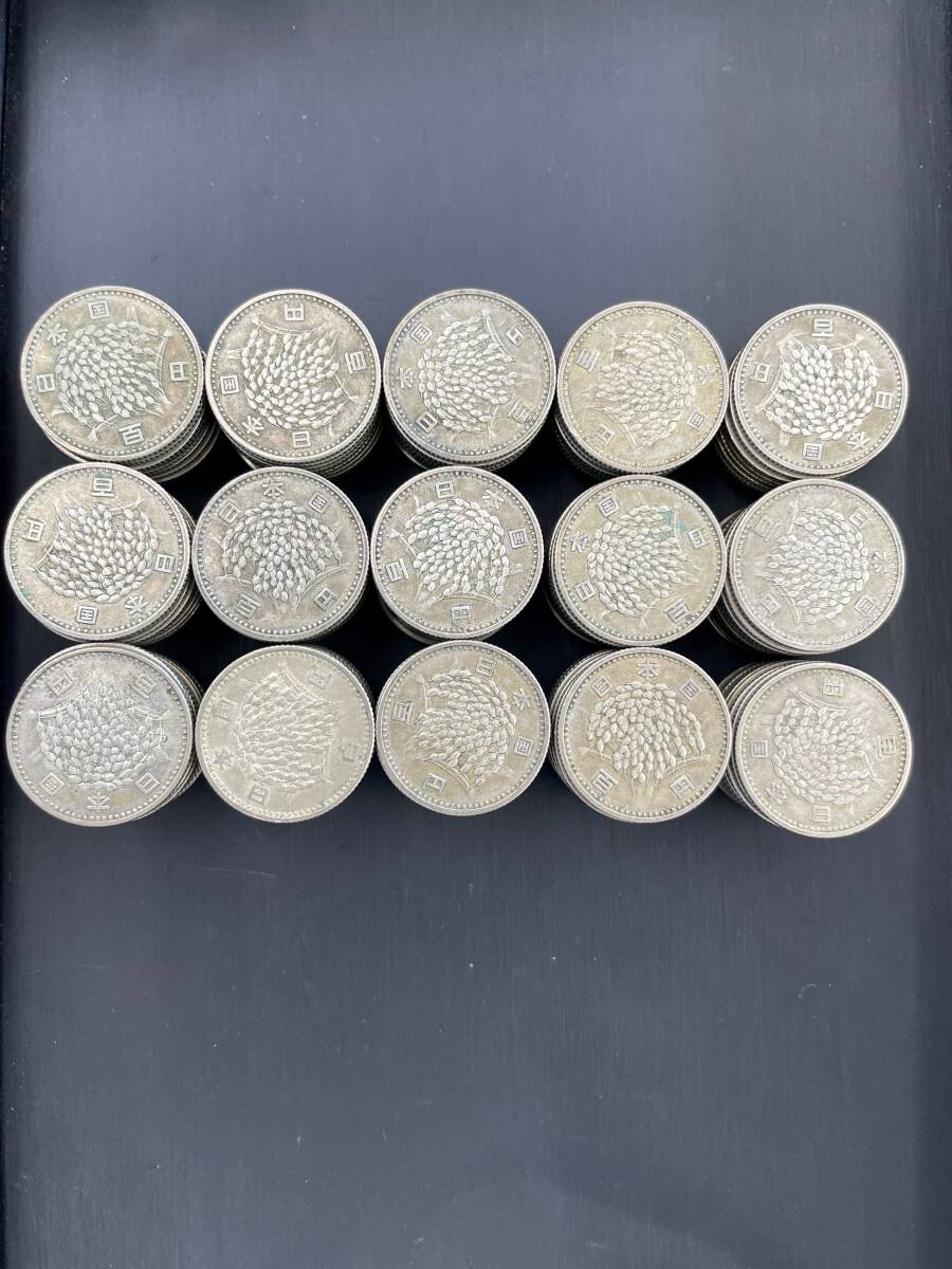 Yahoo!オークション - H11546 100円銀貨 合計150枚 重量715g 稲穂150...