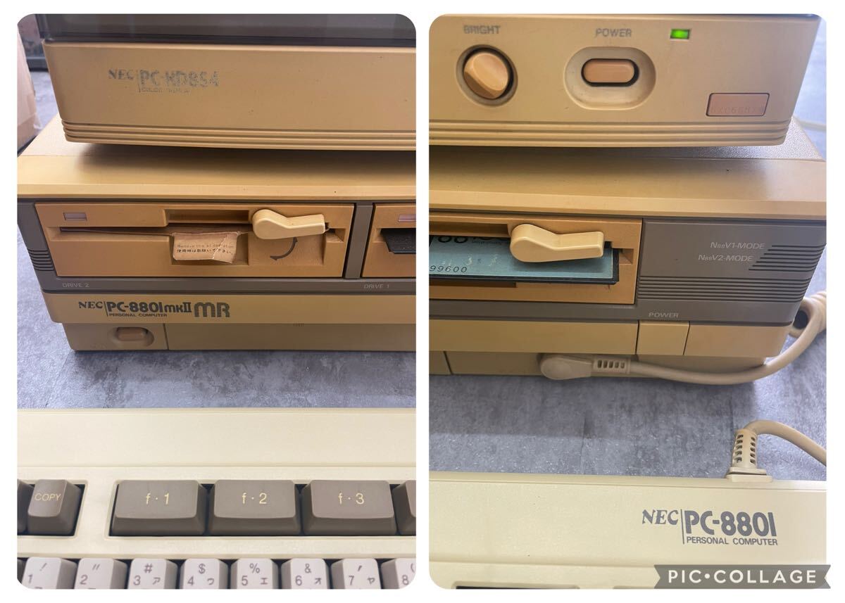 Yahoo!オークション - S55 NEC PC-8801mkII MR ＋ PC-KD854 モニター ...