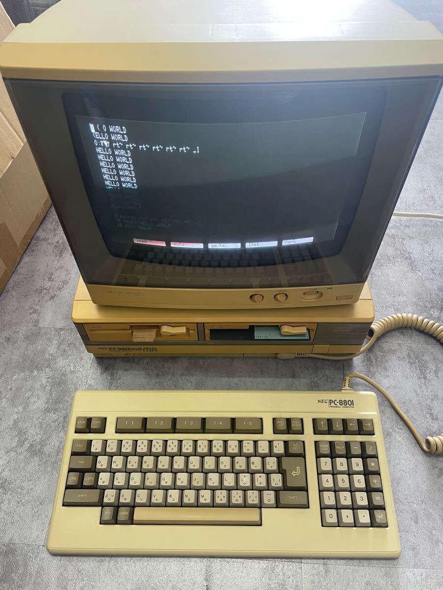 Yahoo!オークション - S55 NEC PC-8801mkII MR ＋ PC-KD854 モニター ...