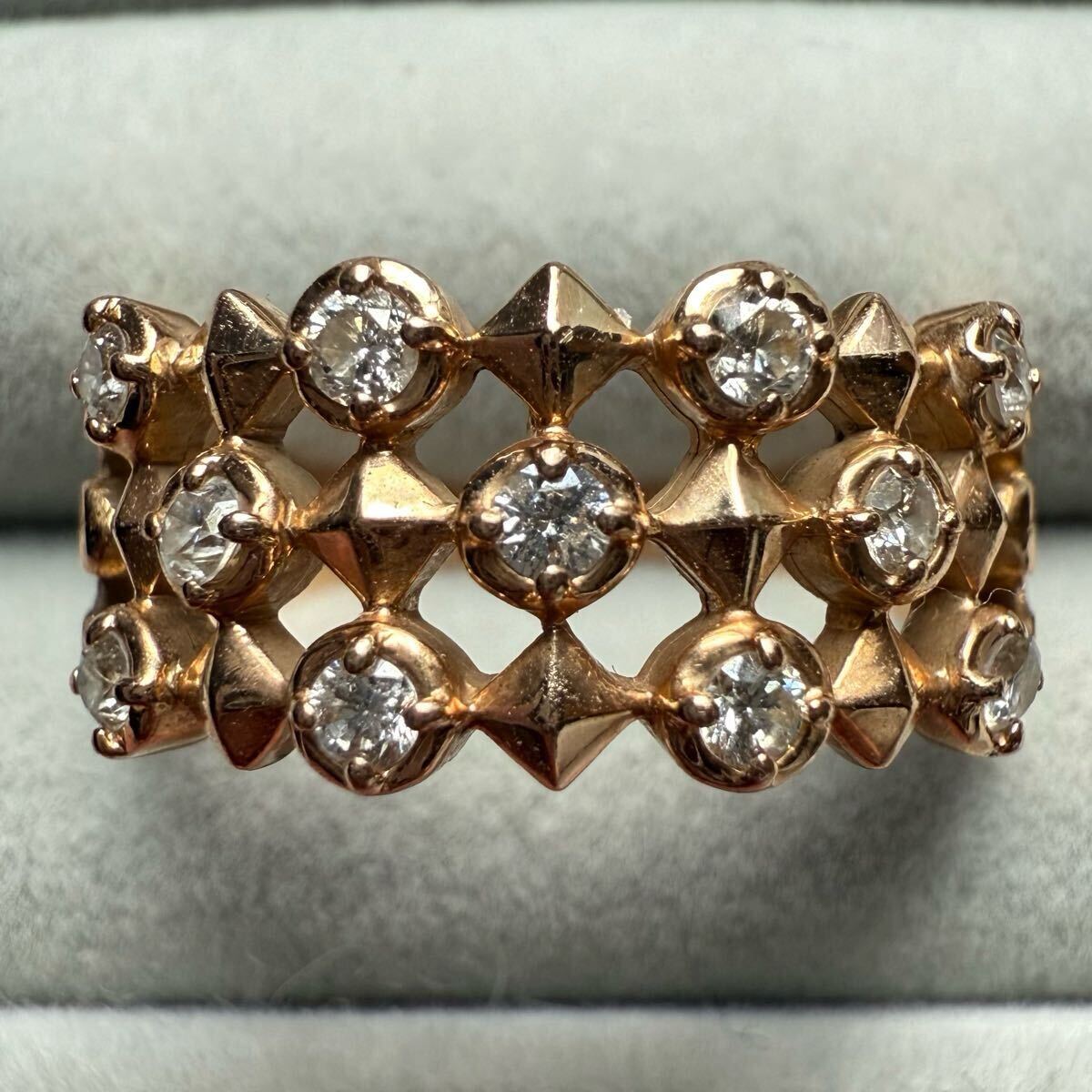 K18PG D0.31 6.3g 天然ダイヤモンド ピンクゴールドジュエリー リング 指輪(ピンクゴールド台)｜売買されたオークション情報、yahooの商品情報をアーカイブ公開 ...