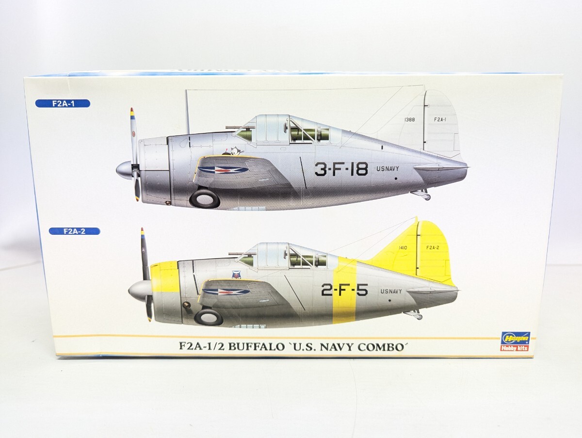 Yahoo!オークション - 未組立 ハセガワ 1/72 F2A-1/2 バッファロー US...