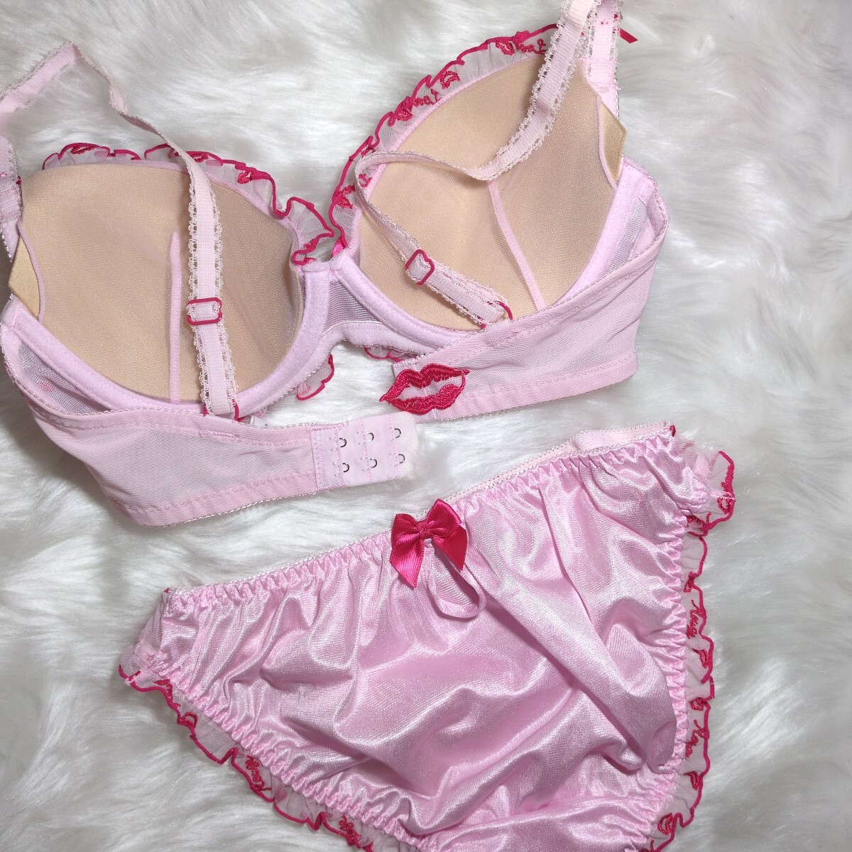 Yahoo!オークション - F65 M リップ柄ロリータブラ パンティ ティーン...