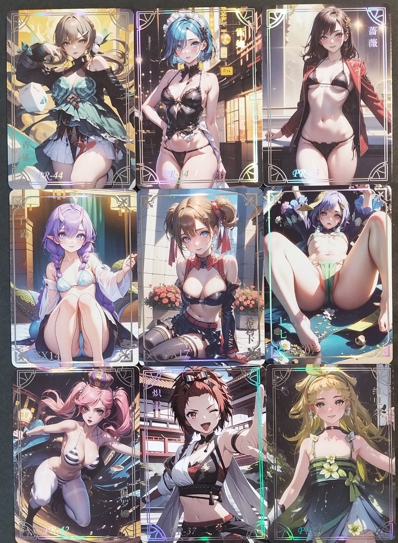 Yahoo!オークション - 100 美少女 9枚セット ACGカード セクシーカード...