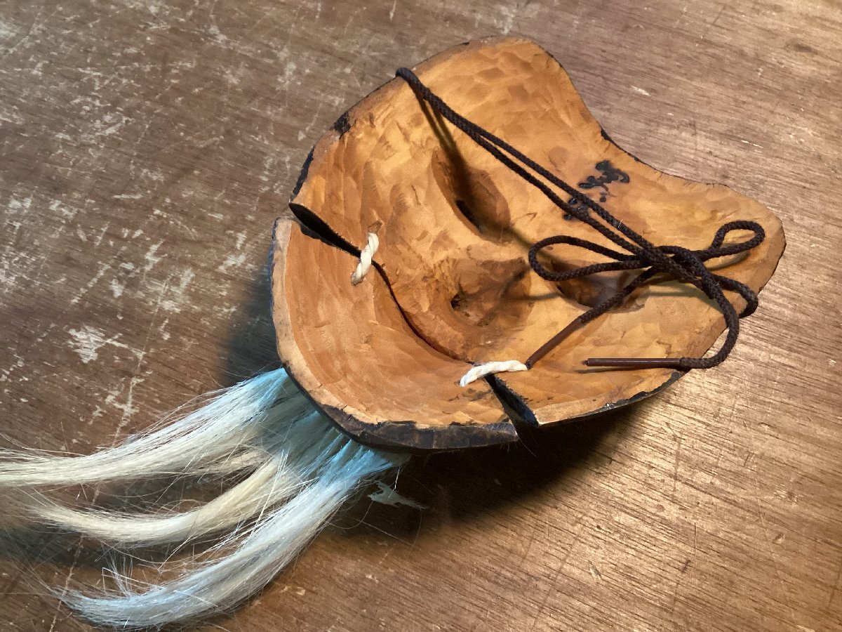 Yahoo!オークション - SS-8884 送料込 お面 翁 髭 実作 能面 木製 木彫...