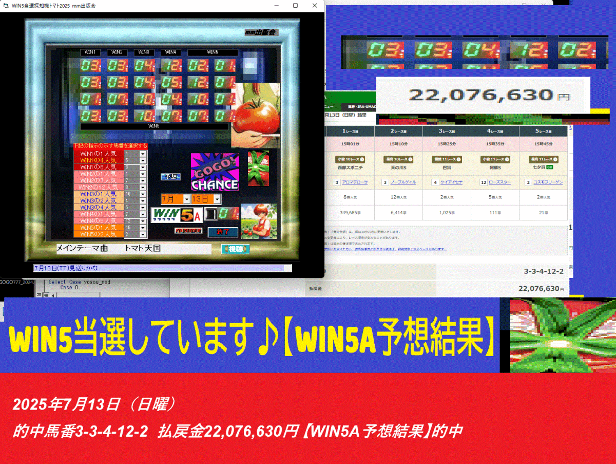 Yahoo!オークション - 夏の新作 [WIN5当選探知機トマト2025] 2025年7月...