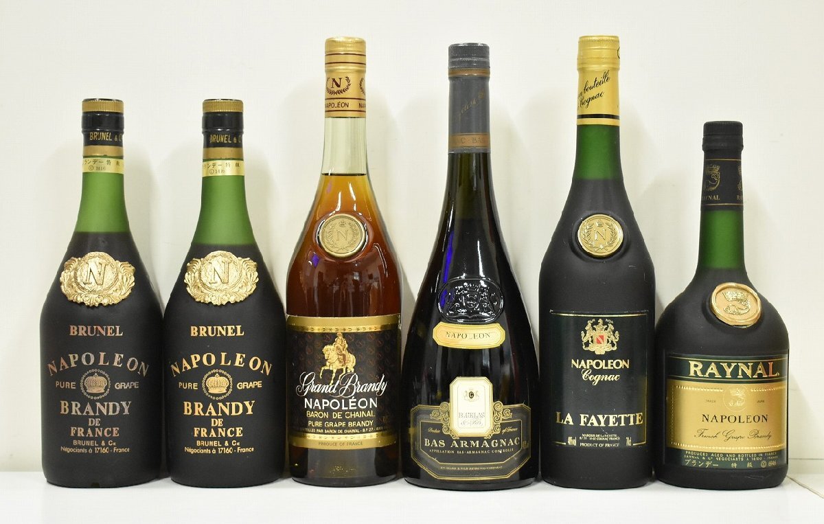 竜酒3443 未開栓 ブランデー ナポレオン 6本 BRUNEL バロンドシャイナル B.ジェラス＆フィス RAYNAL レイナル ラファイエット 各700ml(その他)｜売買された ...