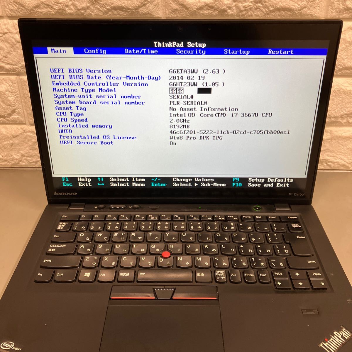 Yahoo!オークション - A152 Lenovo ThinkPad X1Carbon Core i7 3667U ...