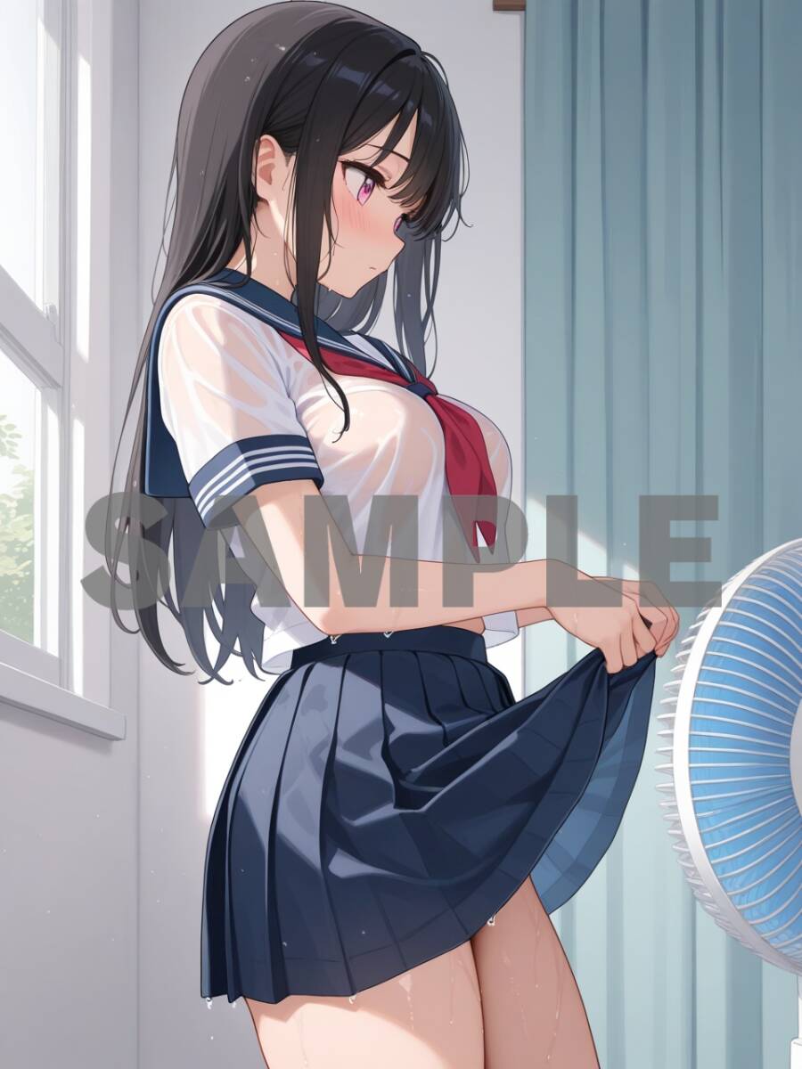 Yahoo!オークション - A9-029 1点物 A4 ポスター オリジナル 美少女 AI...