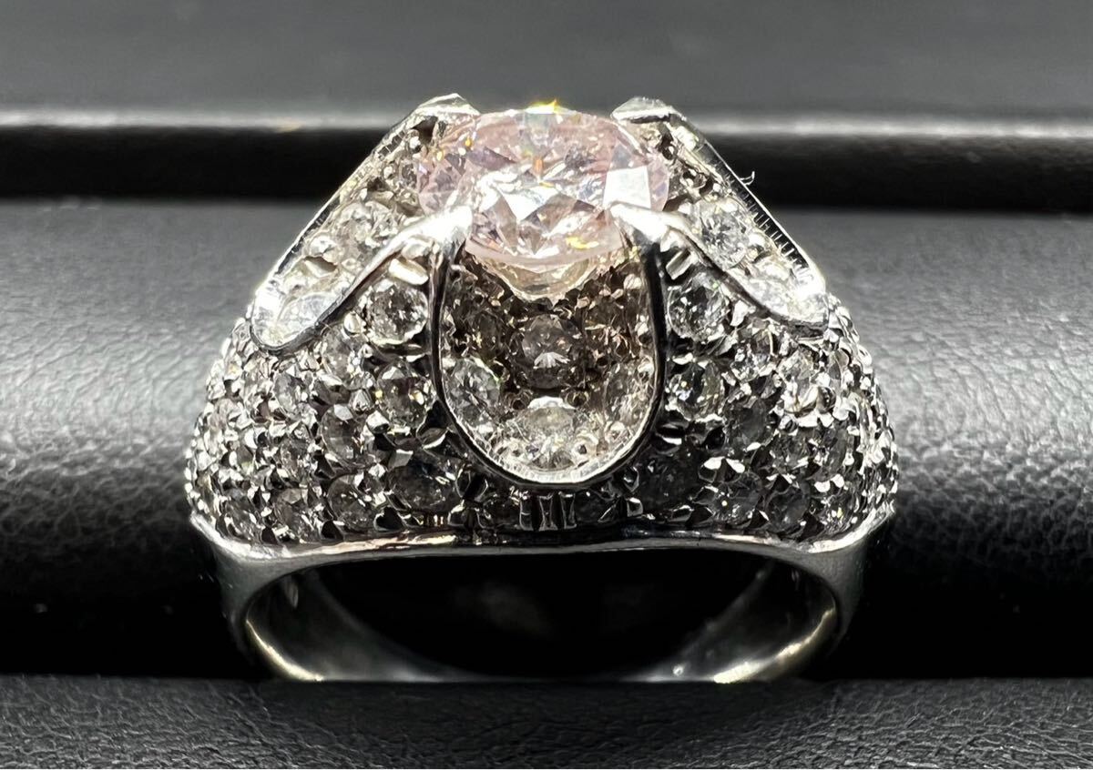 Yahoo!オークション - 天然ダイヤモンド 天然ピンクダイヤ 0.765ct メ...