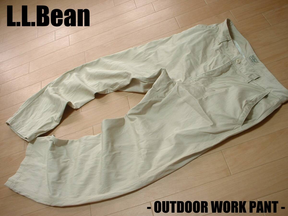 Yahoo!オークション - L.L.Beanアウトドアワークパンツ美品W38チノベー...