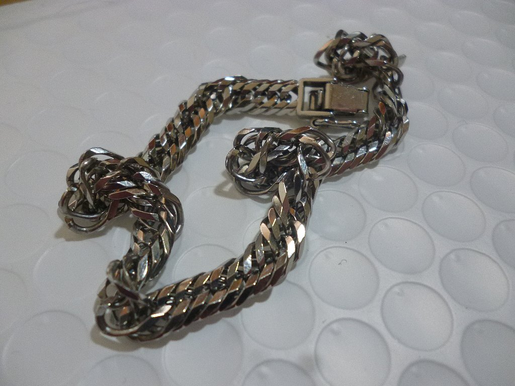 Yahoo!オークション - 本物プラチナ850 Pt850 喜平8面トリプル ブレス...