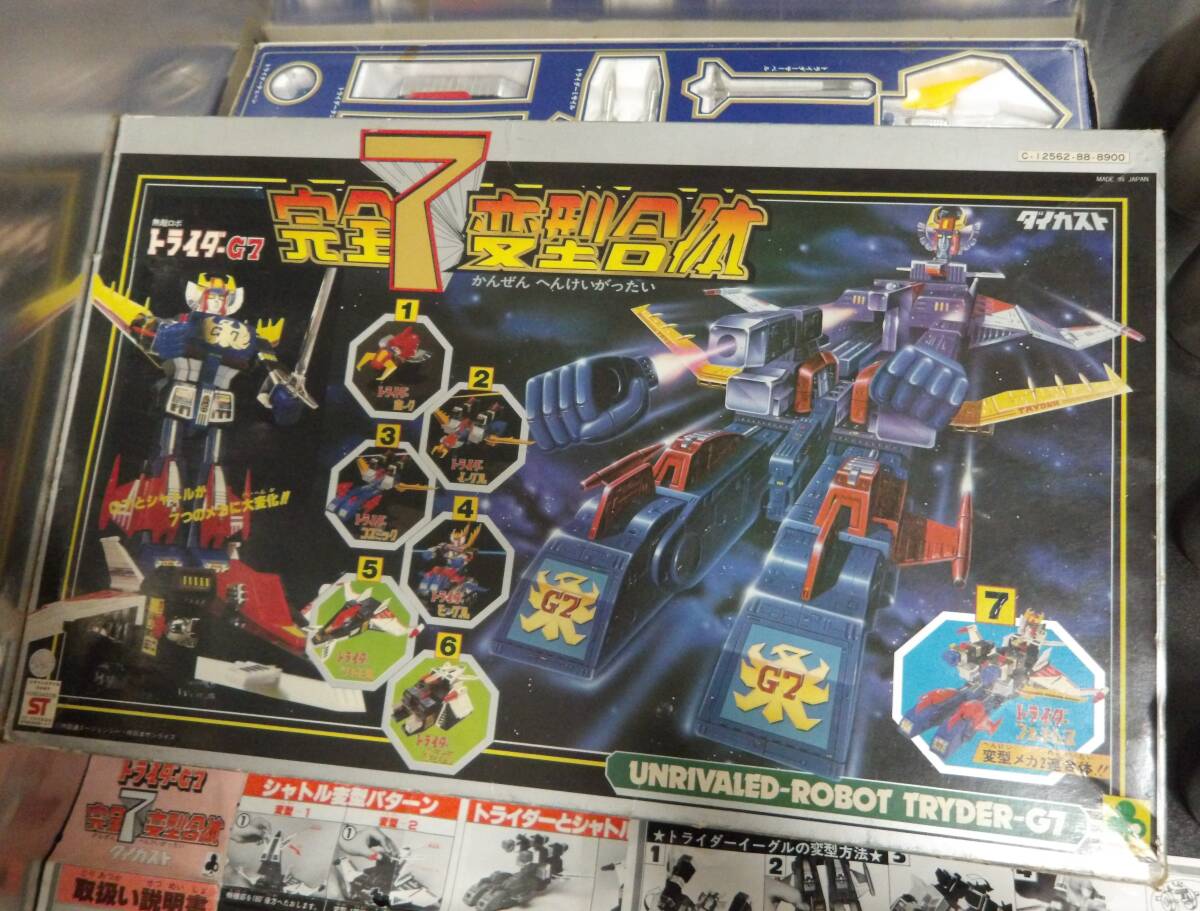 【樂淘letao】日本代購代標第一品牌－ 完品 クローバー 無敵ロボトライダーG7 完全7変形合体セット 説明書2種 全悶絶爆多パーツ 内容物完備 ポピー超合金 ポピ二カ