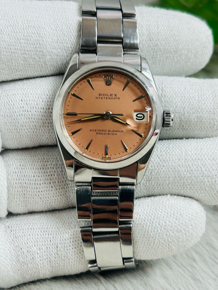 Yahoo!オークション - 1円 OH済美品 ROLEX オイスターデイト 6466 × H...