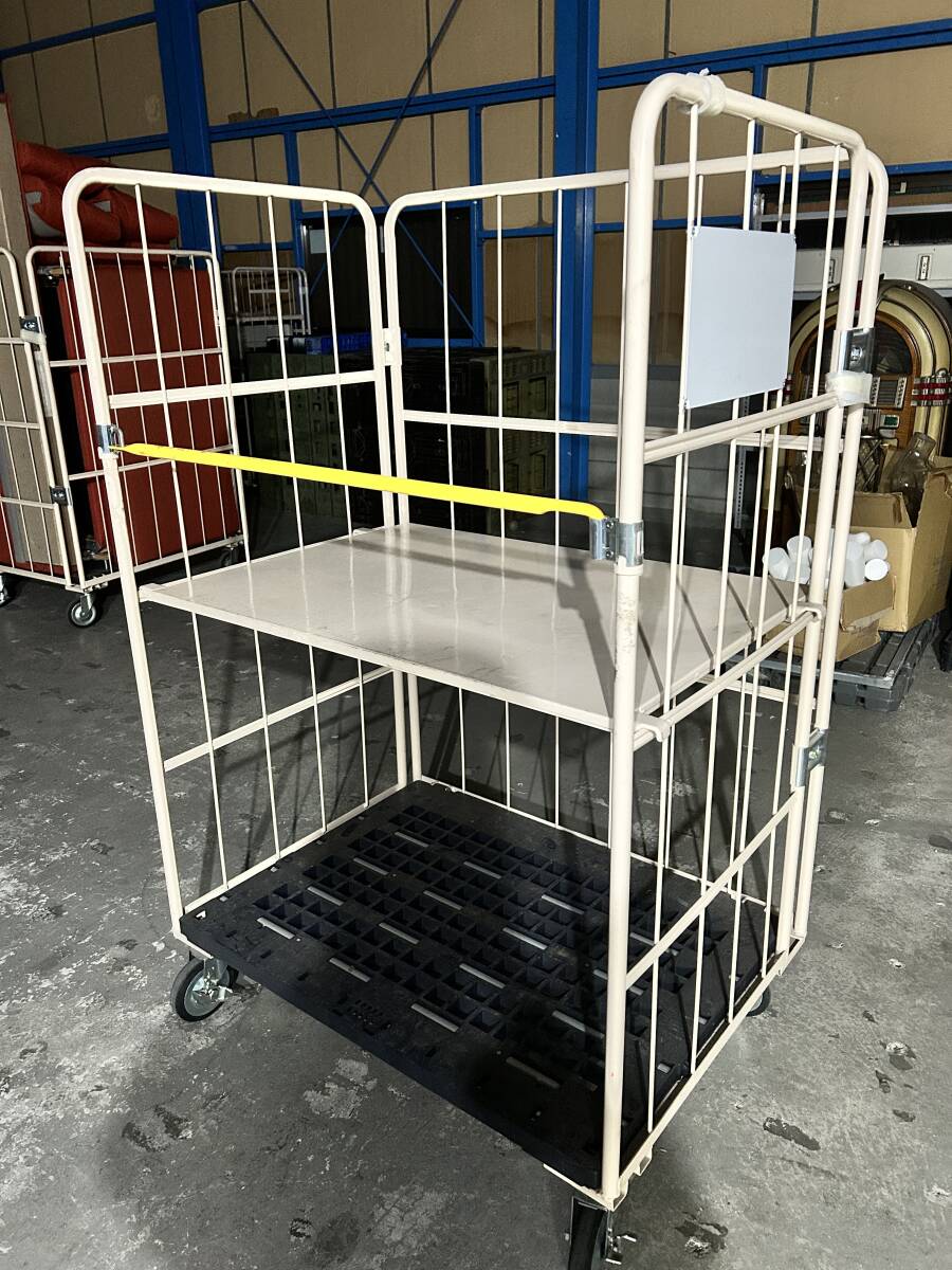 P4787 大阪引渡 maki/マキテック かご台車 MJR-5 棚板1枚 四輪独立 耐荷重500㎏ サビ無し 倉庫内使用 ロールボックスパレット(台車)｜売買されたオークション情報 ...