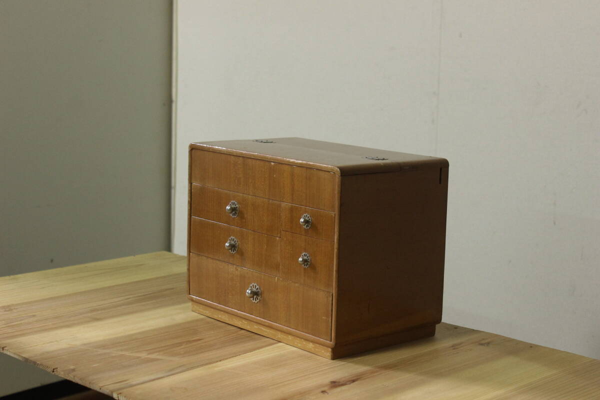 Yahoo!オークション - 昭和レトロ 古い裁縫箱 小抽斗/針箱/小物入れ小...