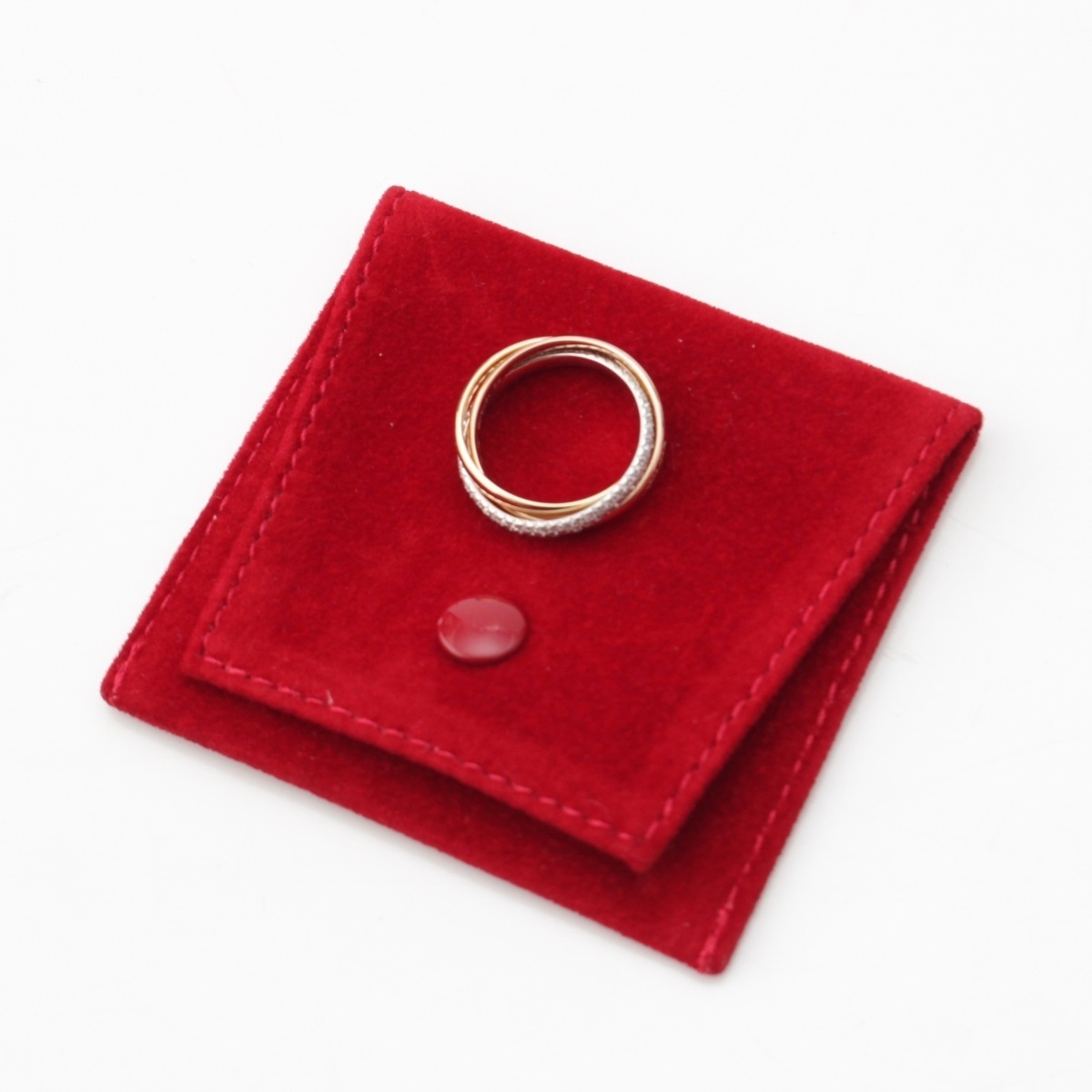 Yahoo!オークション - カルティエ トリニティ ダイヤ K18WG×K18YG×K1...