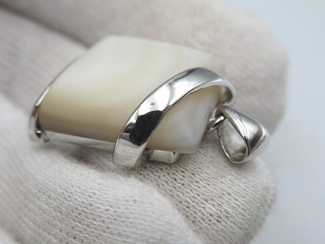 Yahoo!オークション - 925刻印 ITALY ホワイト ストーン付き ネックレ...