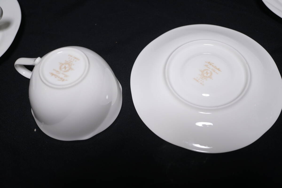 Yahoo!オークション - 【AK8】 ノリタケ ENSENBLE WHITE カップ＆ソー...