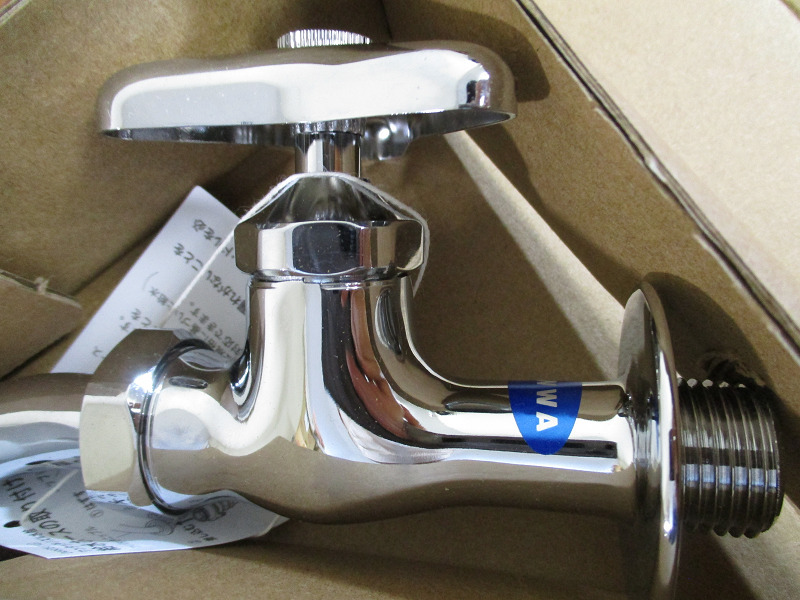 Yahoo!オークション - 【LP/G】新品 KVK K34BN 横水栓 13 吐水口回転形...