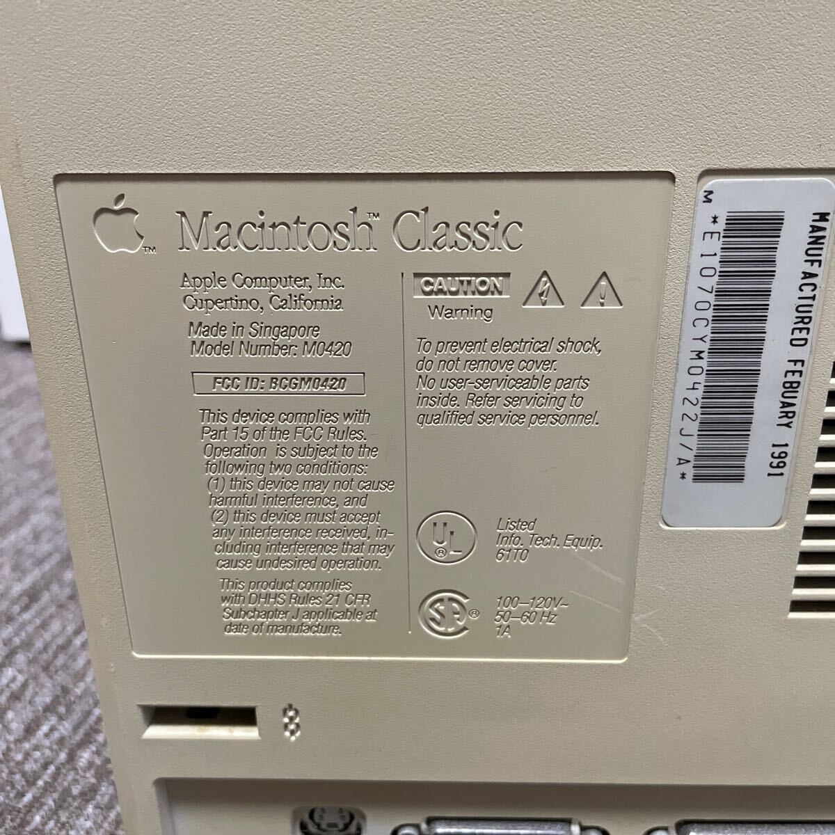 Yahoo!オークション - Apple Macintosh Classic マッキントッシュ M042...