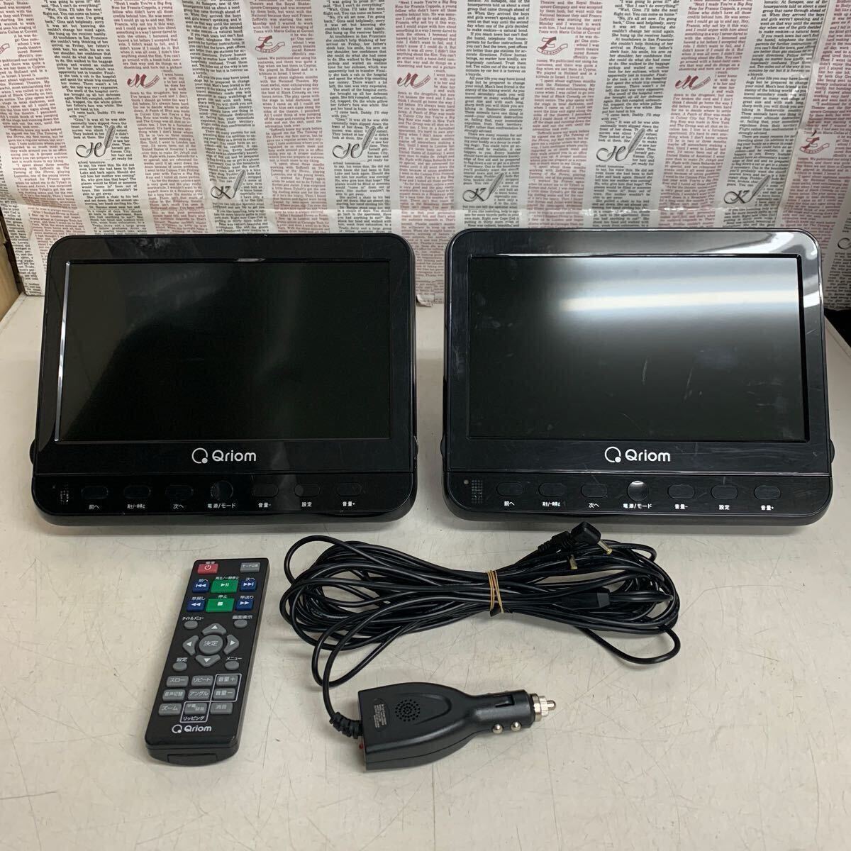 Yahoo!オークション - A0017 Qriom 10.1 ヘッドレストモニター DVDプレ...