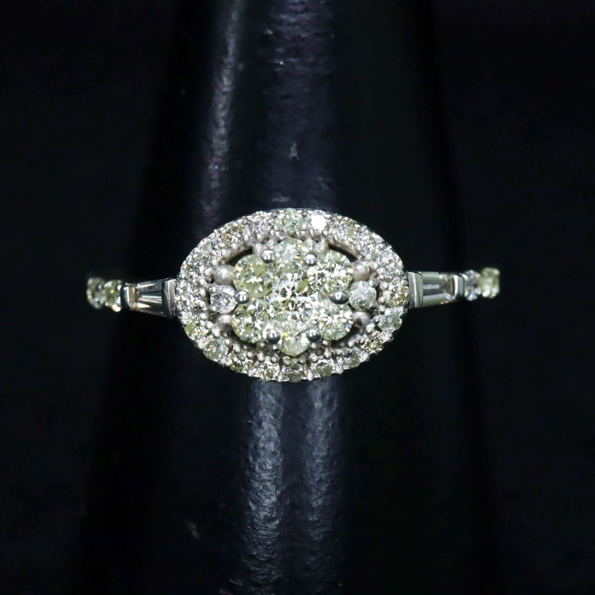 Yahoo!オークション - 0.4ct 天然ダイヤモンドリング U 約1.9g 約17号 ...