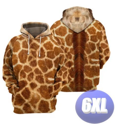 Yahoo!オークション - フード付き アニマルパーカー キリン 6XL トレー...