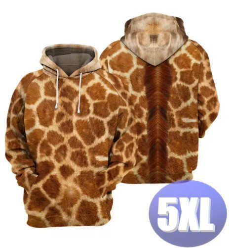 Yahoo!オークション - フード付き アニマルパーカー キリン 5XL トレー...