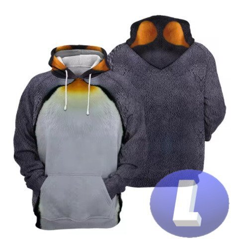 Yahoo!オークション - フード付き アニマルパーカー ペンギン L トレー...