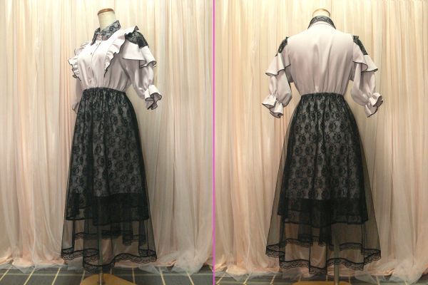 Yahoo!オークション - 7-38 NOEMIE 量産型地雷系 肩フリル＆オーバーメ...