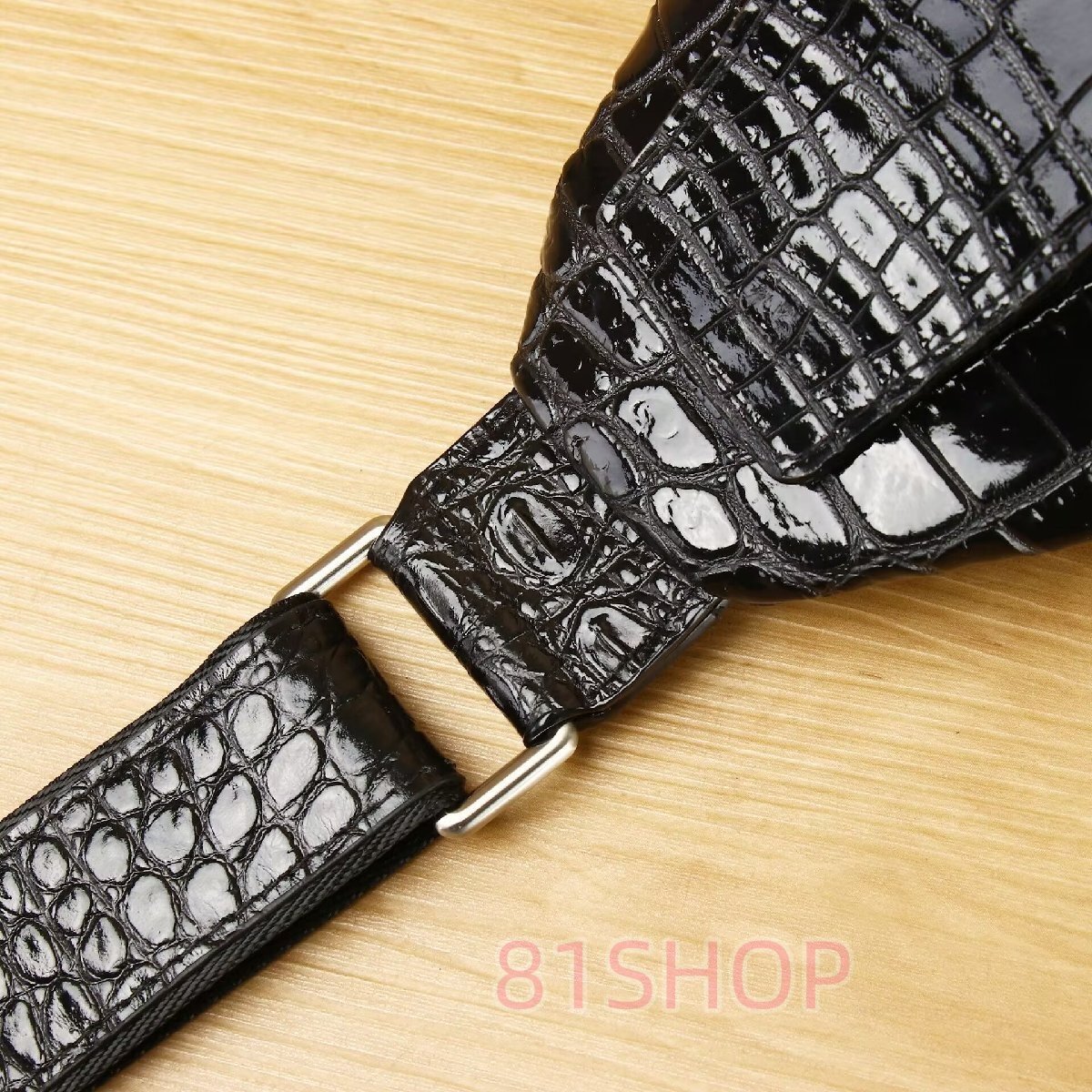 Yahoo!オークション - 「81SHOP」大好評 クロコダイル本革 ワニレザー ...