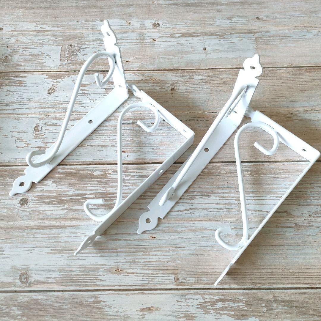 Yahoo!オークション - b009・アンティーク アイアンブラケット L型 4個...