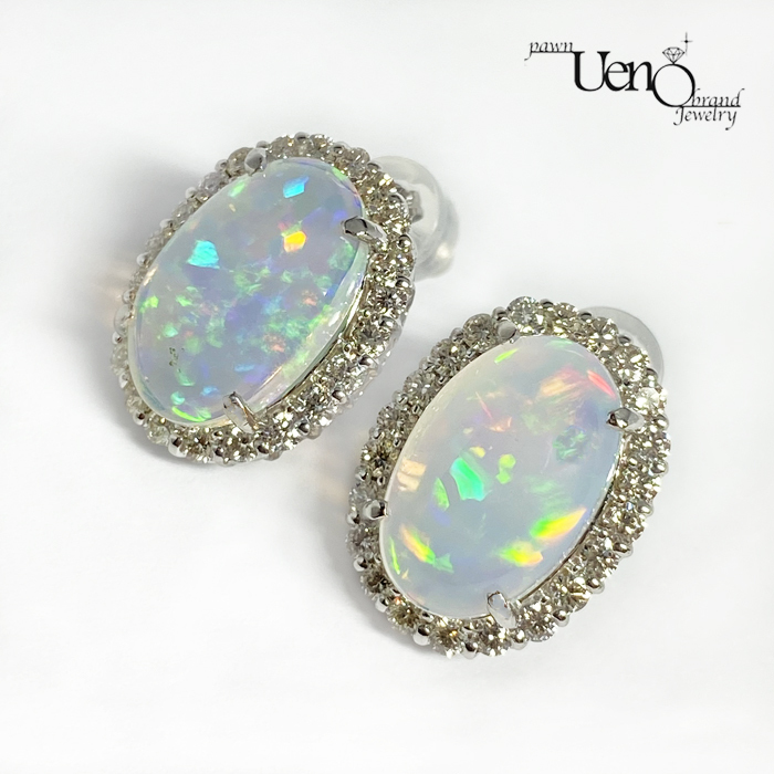 Yahoo!オークション - 【質屋】送料無料 PT900 オパール2.41ct・2.46ct...