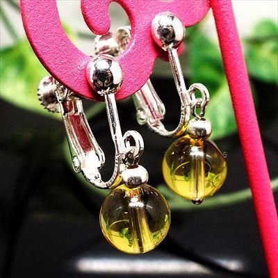 Yahoo!オークション - 天然石 イヤリング シトリン 黄水晶 約8mm SE1-9...