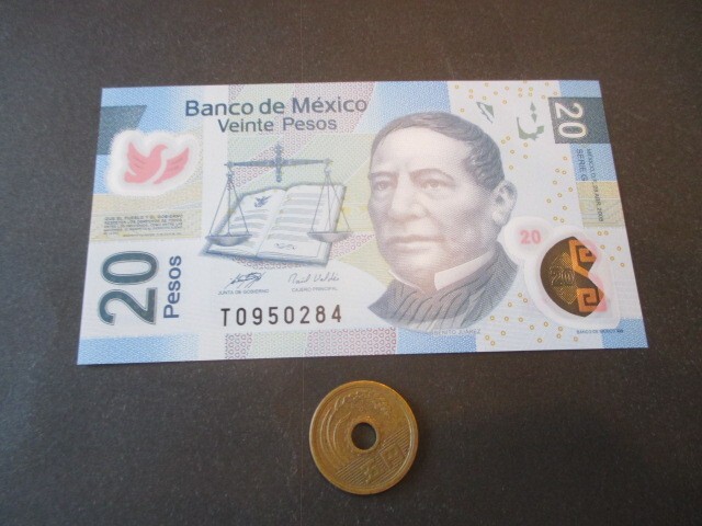 Yahoo!オークション - 未使用 メキシコ 2008年 ポリマー20ペソ P-122g