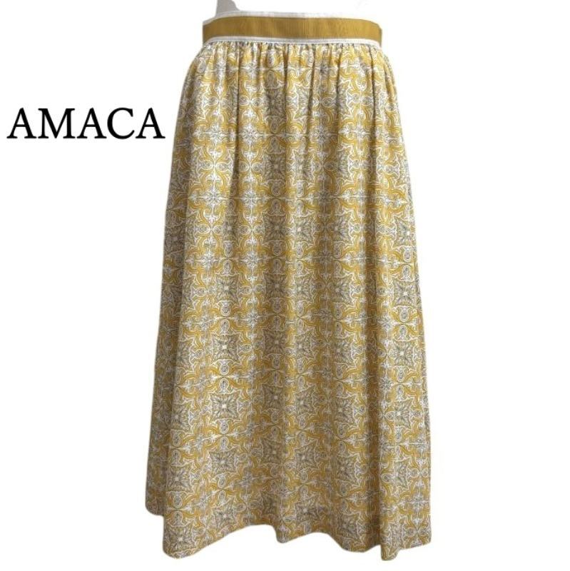 Yahoo!オークション - AMACA アマカ レディース スカート ミモレ ロン...