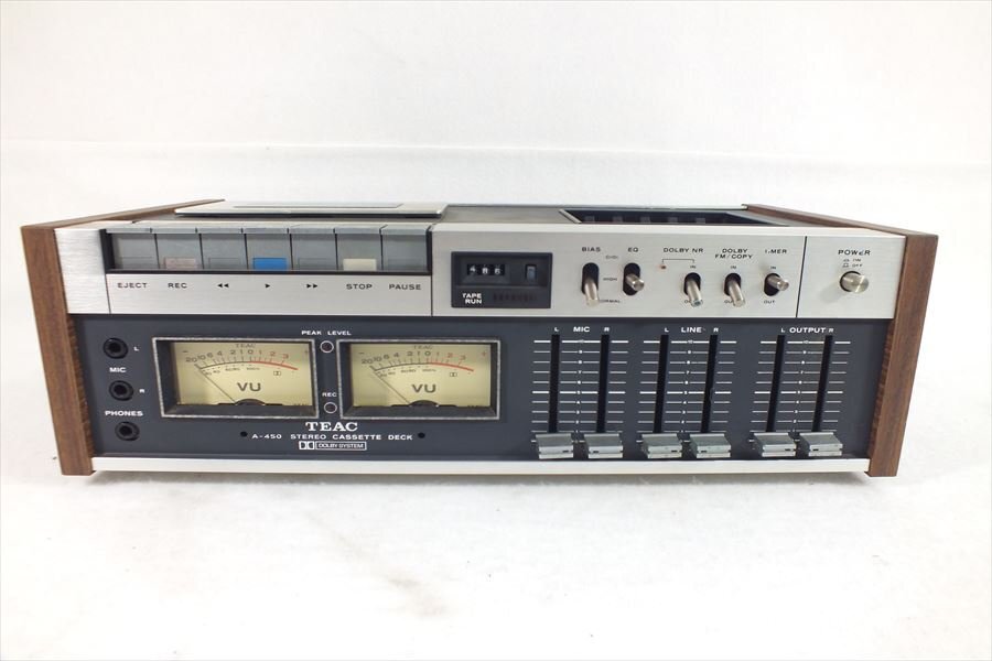 Yahoo!オークション - TEAC ティアック A-450 カセットデッキ 中古 現...