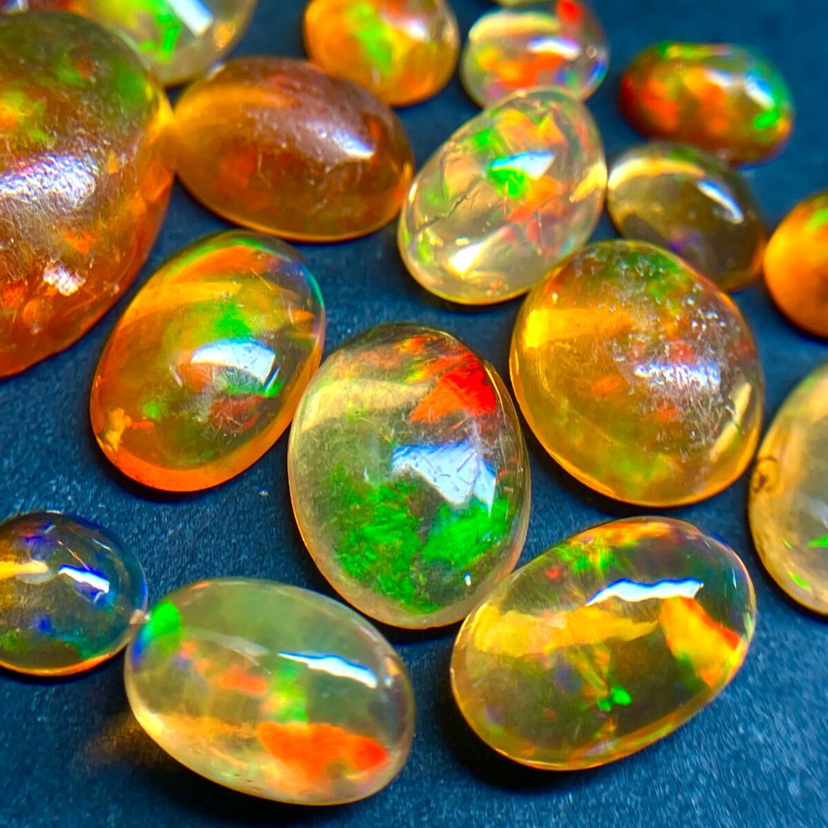 Yahoo!オークション - 1円〜 遊色効果 天然ファイアオパールおまとめ20...