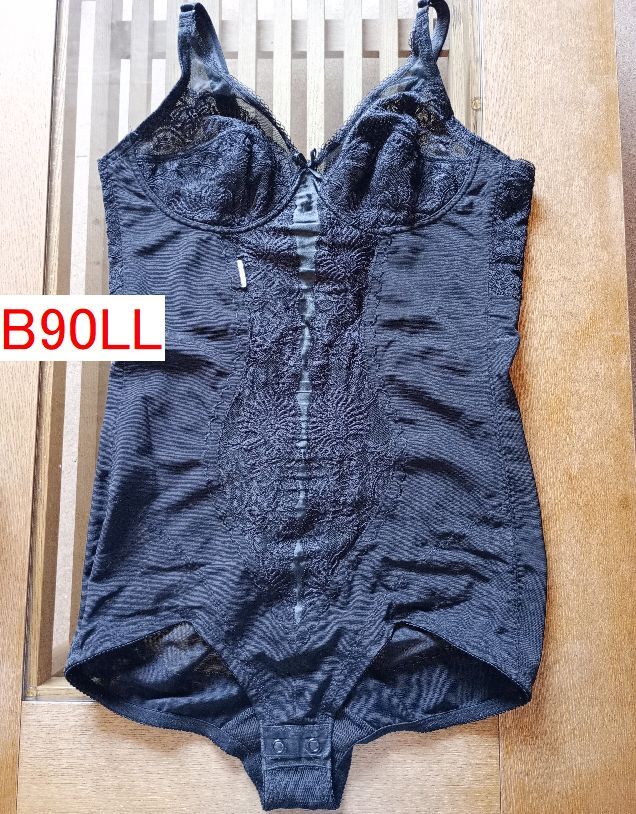 Yahoo!オークション - ボディスーツ 補正下着 B90LL メッシュ×レース ...