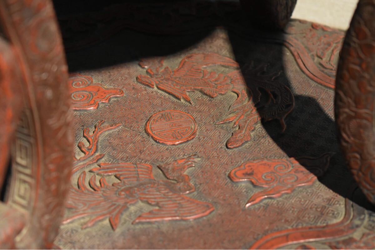 Yahoo!オークション - 【GE】M966【コレクター所蔵品】時代 堆朱花台/...