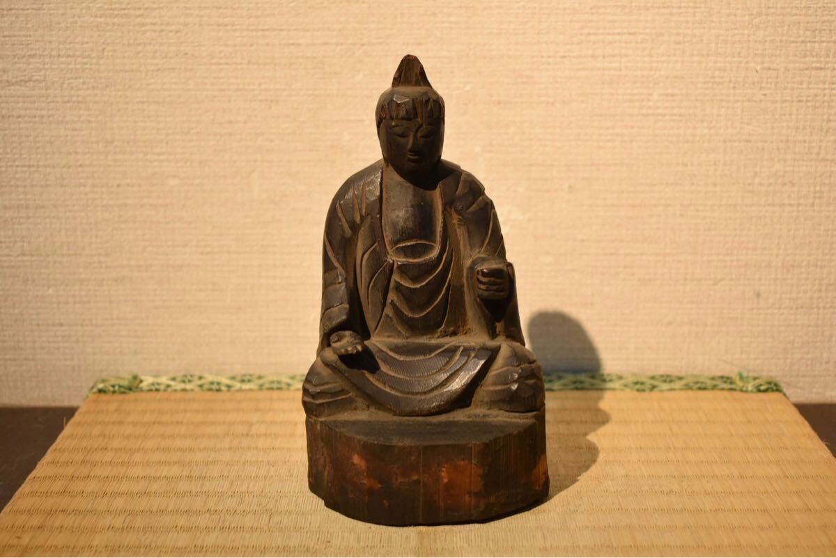 Yahoo!オークション - 【GE】Y93【コレクター所蔵品】時代 木彫仏坐像/...