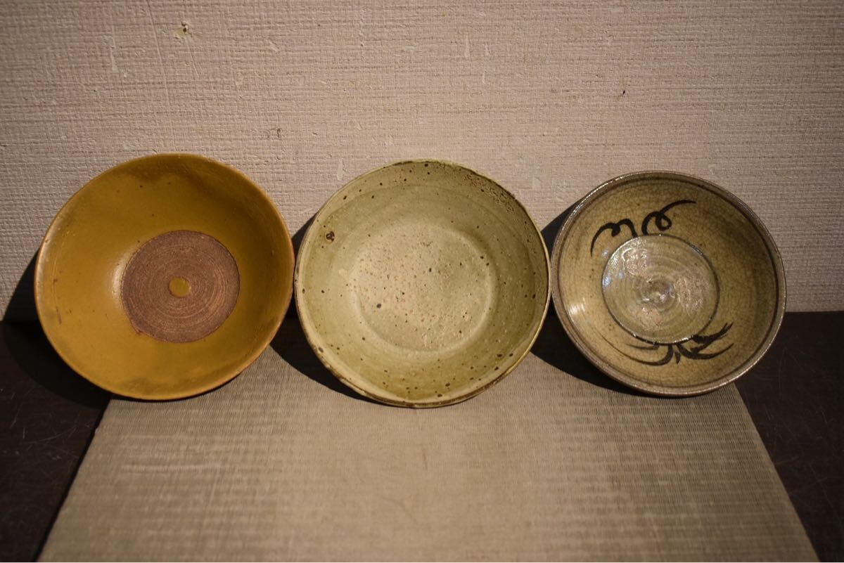 Yahoo!オークション - 【GE】Z98【コレクター所蔵品】時代 唐津平茶碗3...